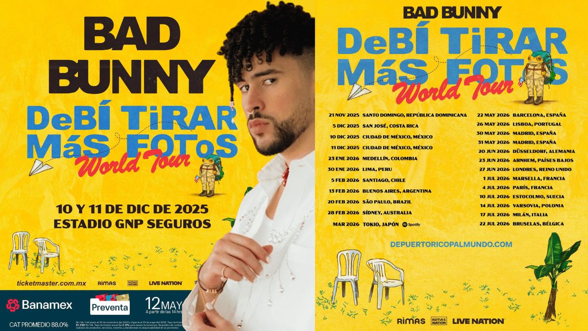 DeBÍ TiRAR MáS FOToS World Tour de Bad Bunny en México - Portal de noticias